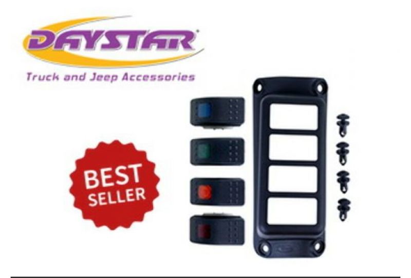 Daystar 2007-2018 Jeep Wrangler JK 2WD/4WD - A-Pillar Rocker Switch Po ...