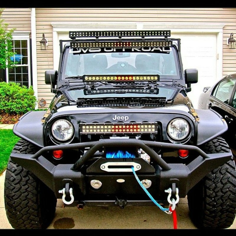 DV8 Offroad 07-18 Jeep Wrangler JK/JL FS-1 Full Length Steel Front Bum ...