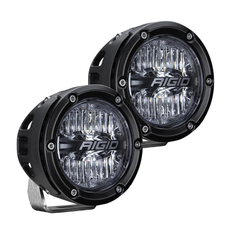 Rigid Industries 360-Series 4in LED Off-Road Drive Beam - Amber Backli ...
