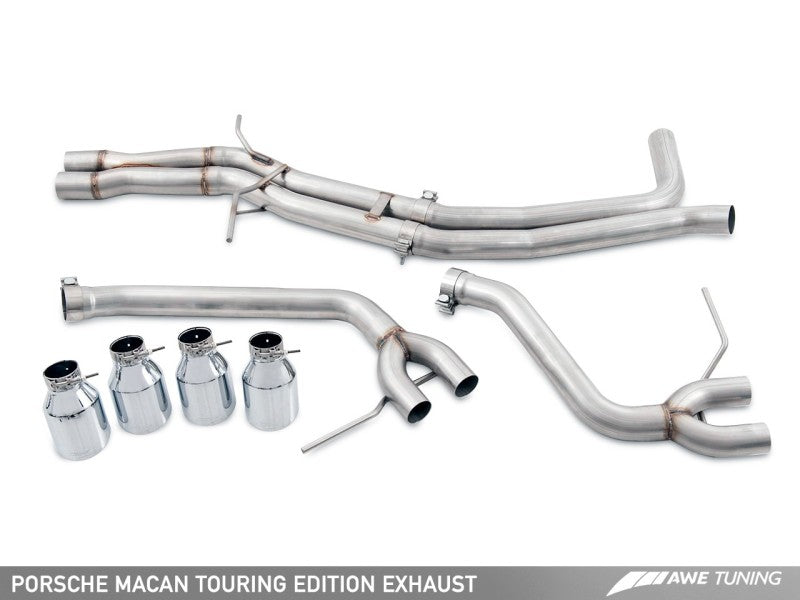 AWE Tuning Porsche Macan Touring Edition Exhaust System - Diamond Blac ...